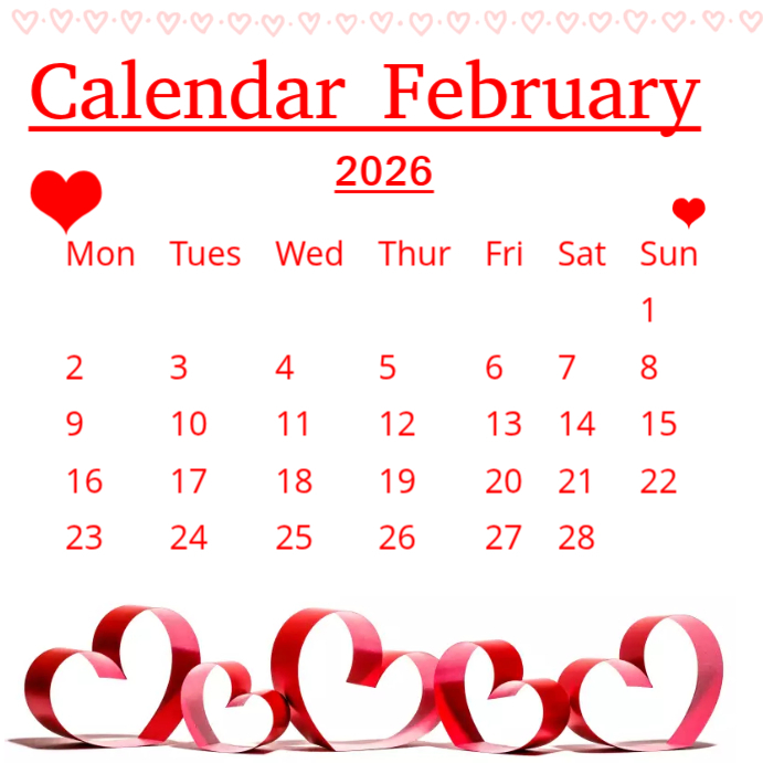 february 2026 calendar Template | PosterMyWall