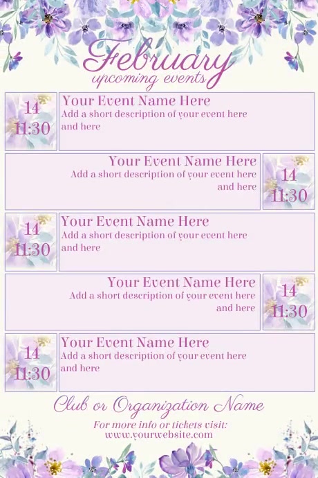 February Calendar Template | PosterMyWall