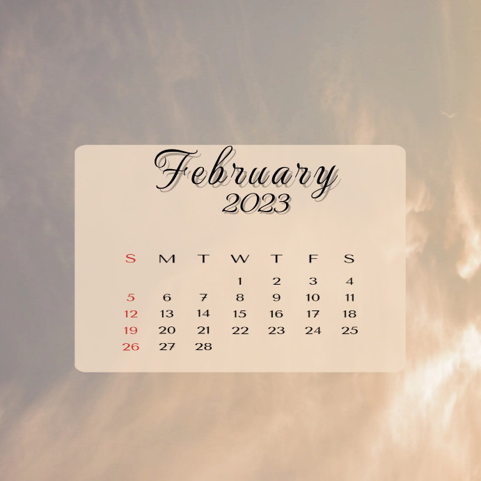 february Template | PosterMyWall