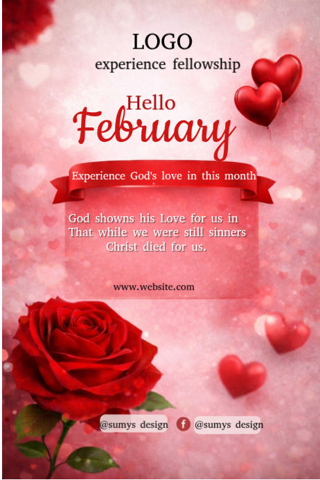 February happy new months template | PosterMyWall
