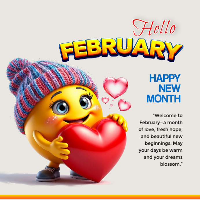 February new month Template | PosterMyWall