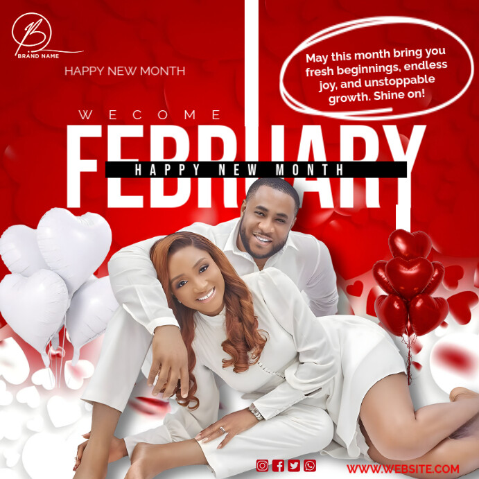 february new month flyer Template | PosterMyWall