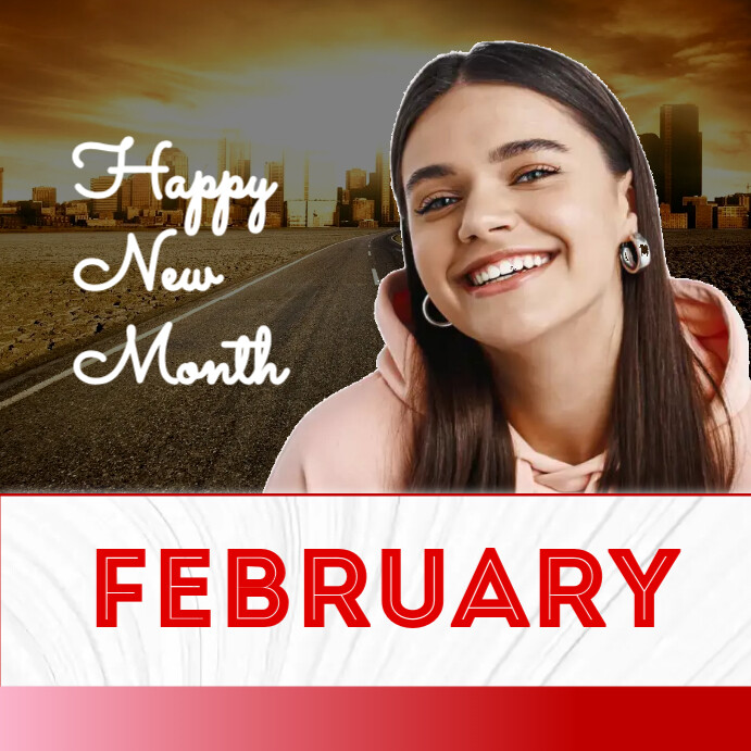 February New Month Flyer Template | PosterMyWall