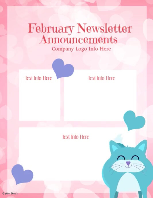 February Newsletter Announcements Animated Template | PosterMyWall