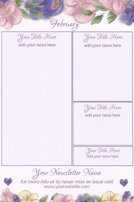 February Newsletter by Paula Template | PosterMyWall