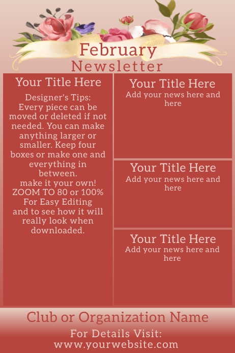 Plantilla de February Newsletter | PosterMyWall