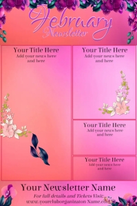 February Upcoming Events Calendar Template | PosterMyWall