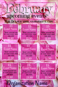 February Upcoming Events Template | PosterMyWall
