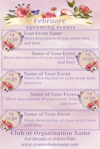 March Upcoming Events Calendar Template | PosterMyWall