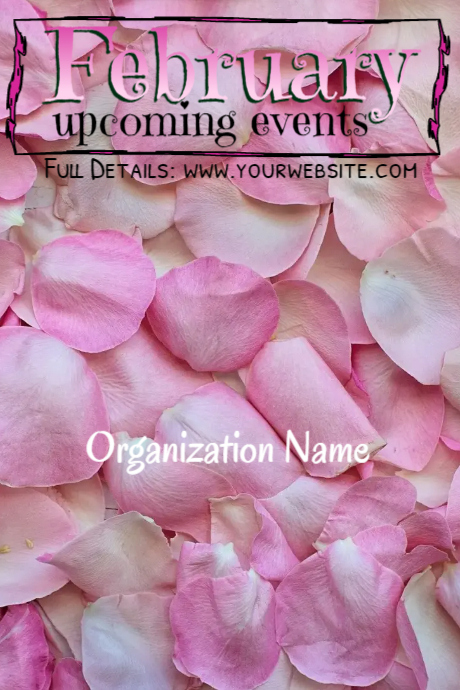 Plantilla de Calendario de Eventos Próximos de Febrero | PosterMyWall