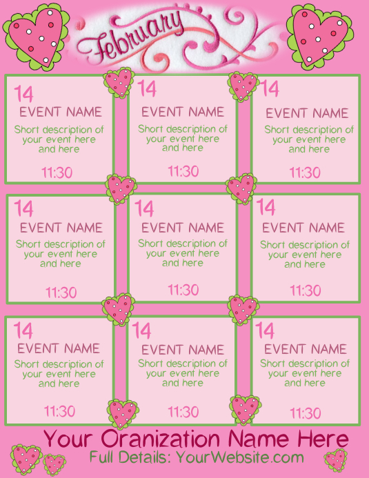 February Upcoming Events | PosterMyWall