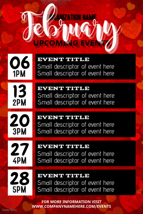 Copy of February Valentine's Upcoming Event Flyer | PosterMyWall