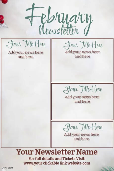 February Video Newsletter Template | PosterMyWall