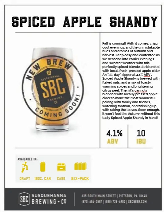 Spiced Apple Shandy | PosterMyWall