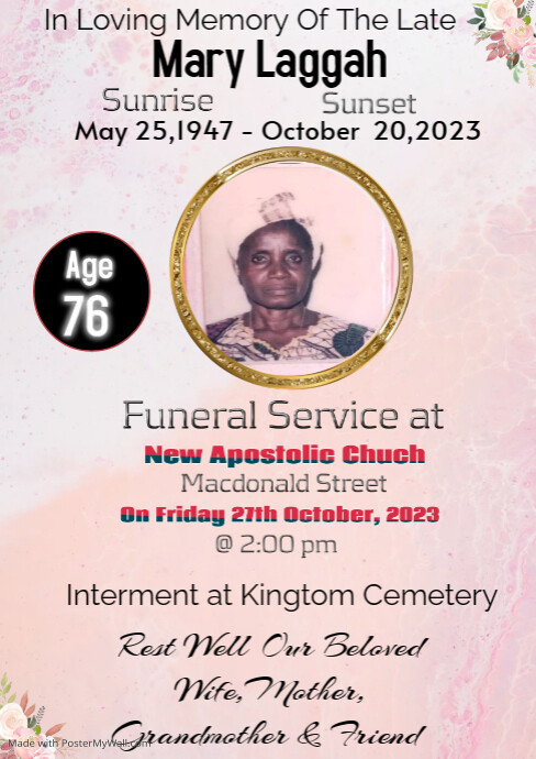 death announcement flyer template | PosterMyWall