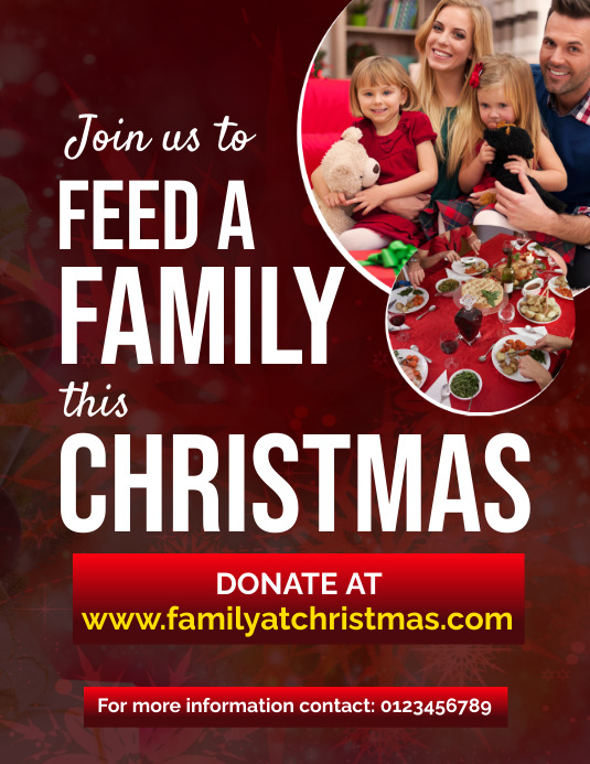FEED A FAMILY AT CHRISTMAS Template | PosterMyWall