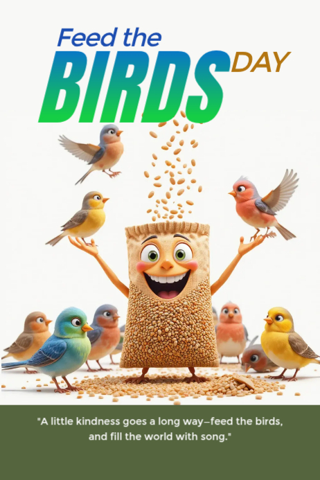 Feed the birds day Template | PosterMyWall