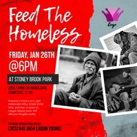 Pink Feed The Homeless Community Day Flyer Template | PosterMyWall