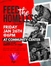 Pink Feed The Homeless Community Day Flyer Template | PosterMyWall