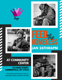 Pink Feed The Homeless Community Day Flyer Template | PosterMyWall