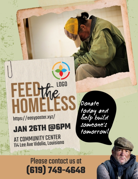 Feed The Homeless Flyer Template | PosterMyWall