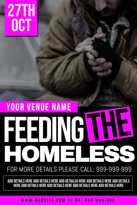 Feed The Homeless Poster Template | PosterMyWall