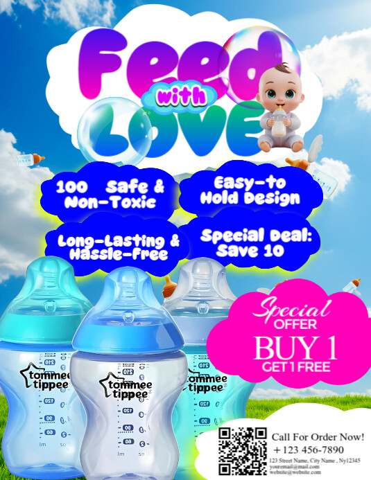 Copy of Feed With Love Bottles | PosterMyWall