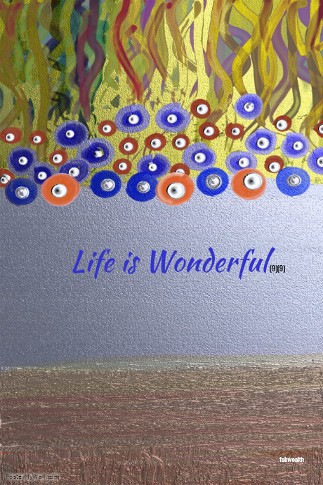 Life is wonderful! Artistic poster Template | PosterMyWall