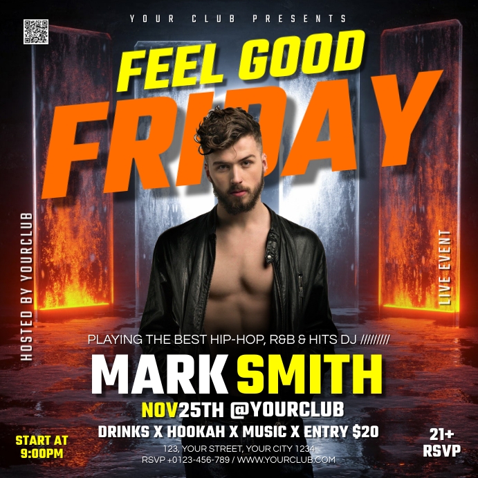 Feel Good Friday Template | PosterMyWall