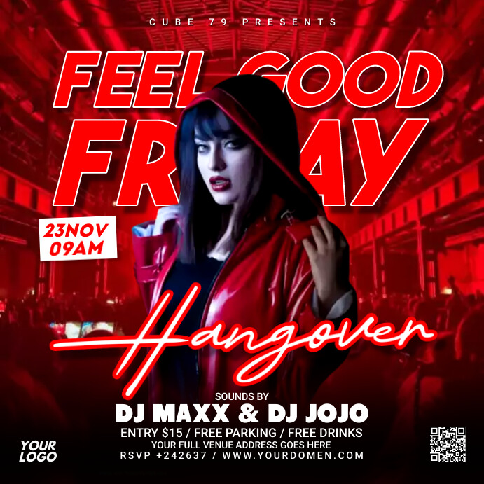 Feel Good friday hangover Template | PosterMyWall