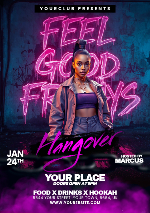 Plantilla de FEEL GOOD FRIDAY party flyer | PosterMyWall