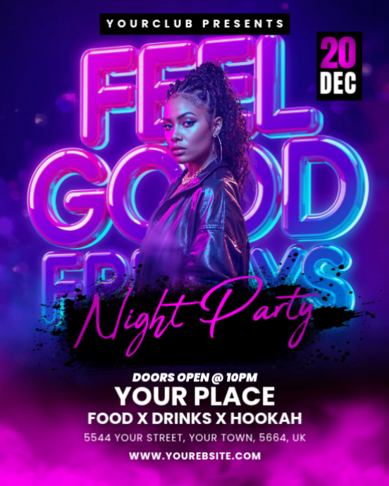 Feel Good Fridays party flyer Template | PosterMyWall
