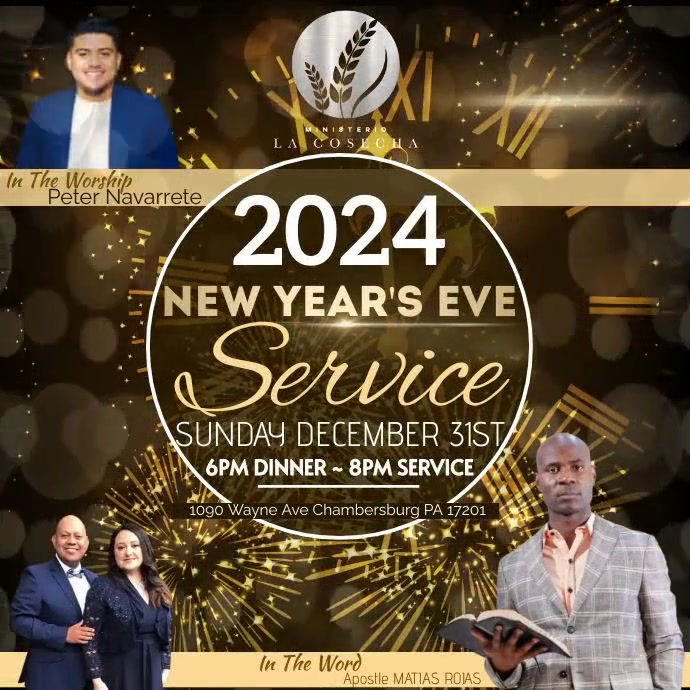NEW YEARS SERVICE 2024 | PosterMyWall