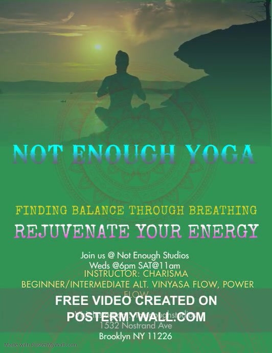 Copy of YOGA Mediation PRANAYAMA Yogic Breathing | PosterMyWall