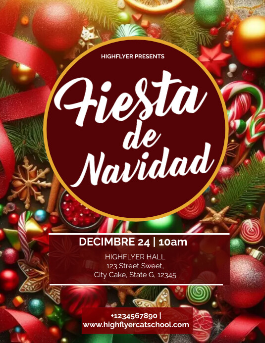 Copy of Feliz Navida Flyer Template | Fiesta Navidad | PosterMyWall