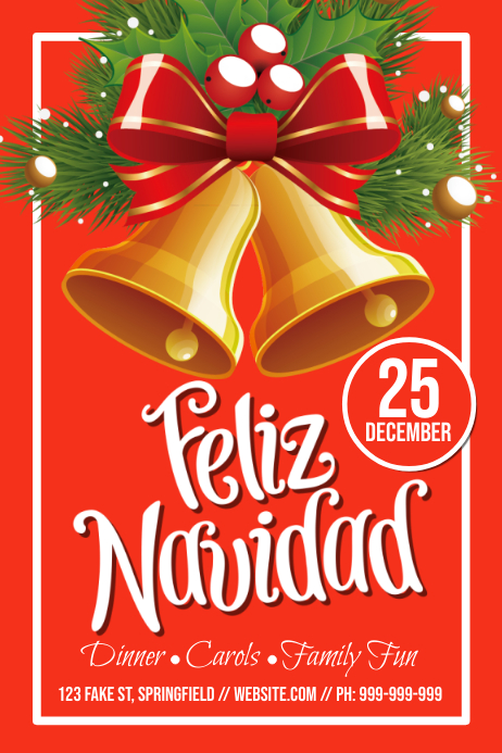 Copy of Feliz Navidad A Todos Poster | PosterMyWall