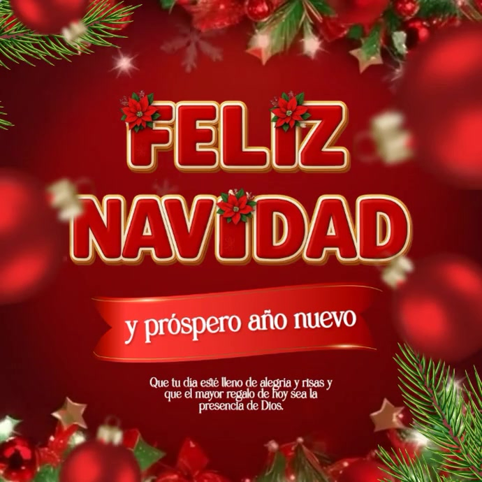 Feliz Navidad y próspero año nuevo Template | PosterMyWall