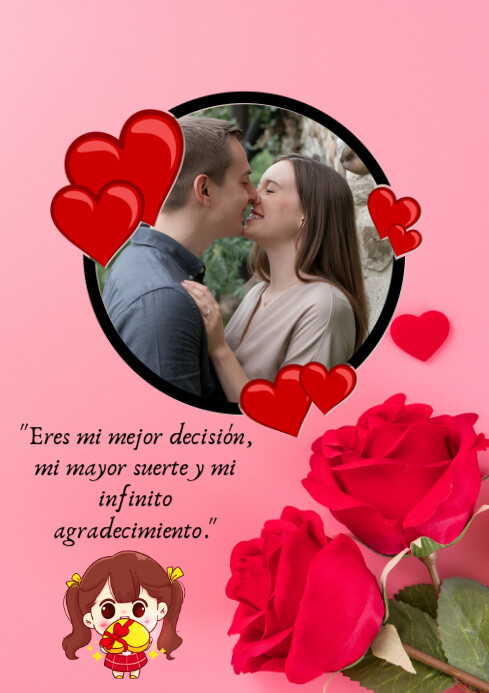 Feliz san Valentín, día de los enamorados Template | PosterMyWall