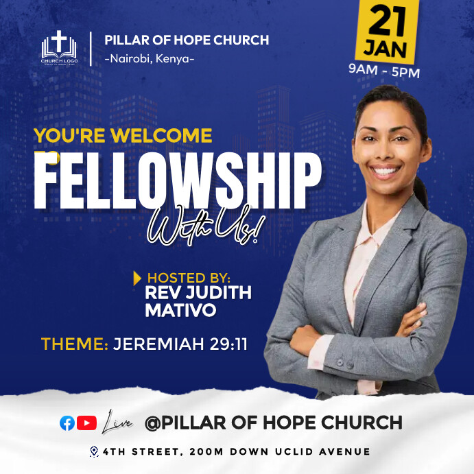 Copy of Fellowship invite | PosterMyWall