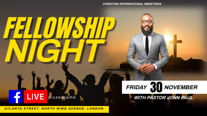 Copy of fellowship night | PosterMyWall