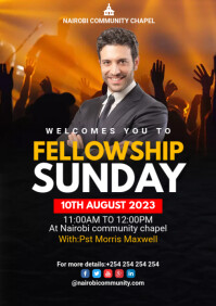 fellowship Sunday flyer template (1) | PosterMyWall