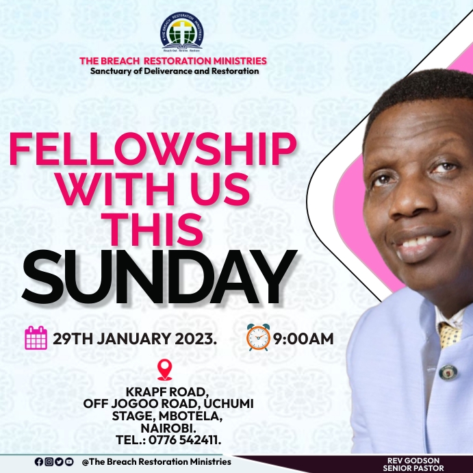 Copy of fellowship with us this Sunday (1) | PosterMyWall