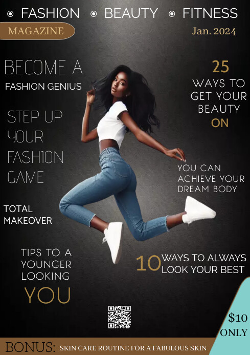 Female Magazine cover template | PosterMyWall