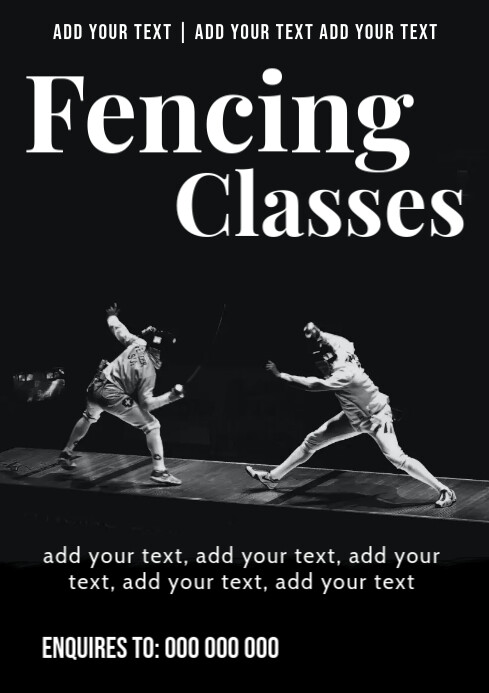 Fencing classes (1) Template | PosterMyWall