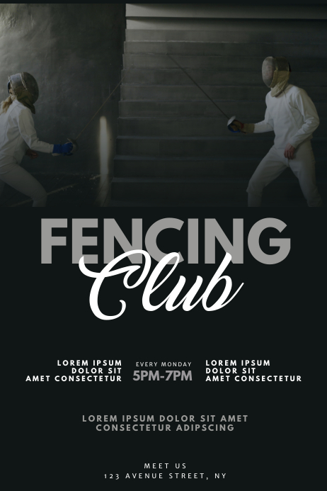 Fencing Club Flyer Template | PosterMyWall