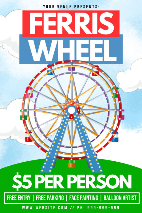 Ferris Wheel Poster Template | PosterMyWall