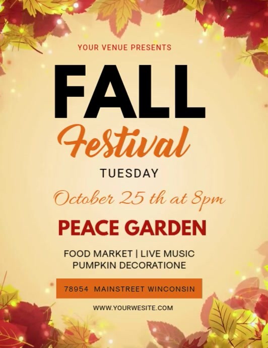 Copy of festival celebration, fall festival event | PosterMyWall