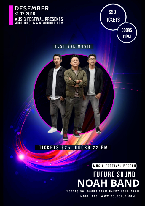 Festival Music Template | PosterMyWall