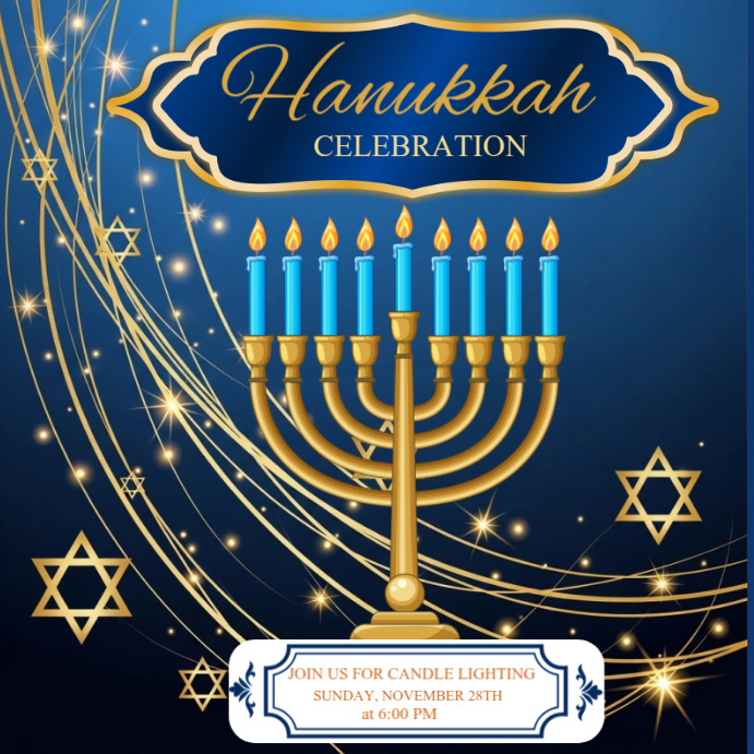 Festival Of Lights Hanukkah Design Template | PosterMyWall
