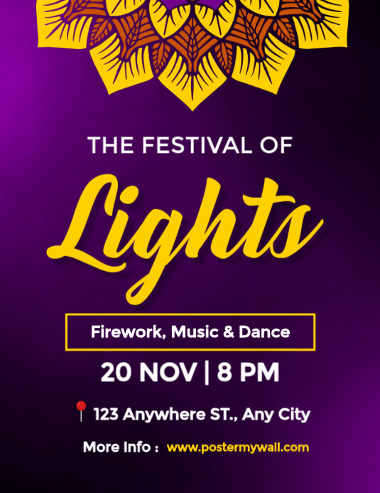 Copy of Festival Of Lights Pamflet (letter As) | PosterMyWall